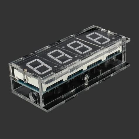 Small Clock Digital DIY Kit 4 Digit LED Electronic Clock With Light Control Temperature Date