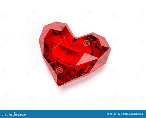 Ruby Heart Stock Illustration Illustration Of Bling 21437432