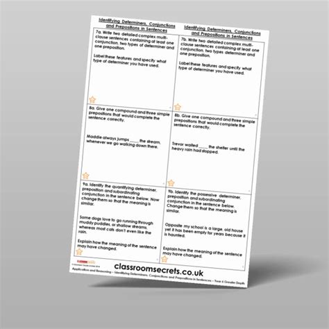 Identifying Determiners Conjunctions And Prepositions Application And Reasoning Resource