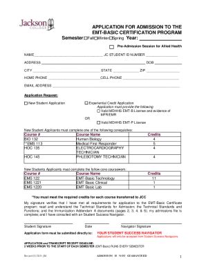 Fillable Online EMT Certificate Frequently Asked Questions Fax Email Print PdfFiller