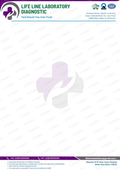 Pathology Lab Letterhead