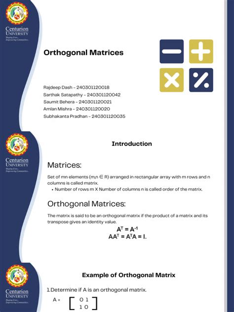 Orthogonal Matrices Pdf Matrix Mathematics Euclidean Vector
