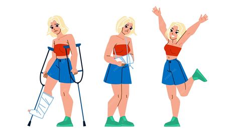 Premium Vector Fracture Woman Vector