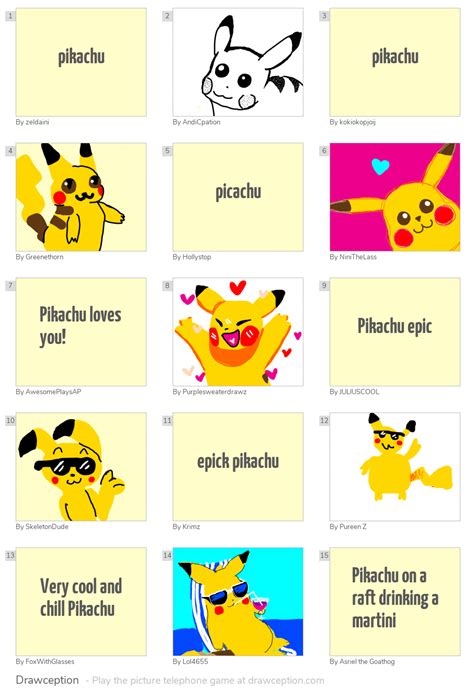 Pikachu Drawception
