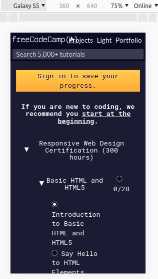 Curriculum Map On Mobile · Issue 36824 · Freecodecampfreecodecamp