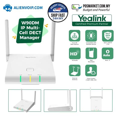 Yealink W90dm Ip Multi Cell Dect Manager Shopee Malaysia