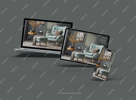 Premium Psd Mockup Of Laptop Smartphone And Tablet For Uiux Product Showcase 3d Render