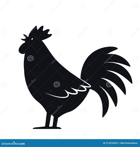 Rooster Crowing Silhouette