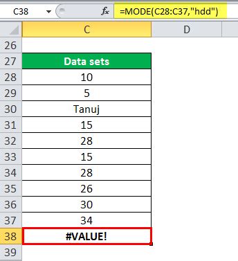 MODE In Excel Formula Example How To Use MODE Function
