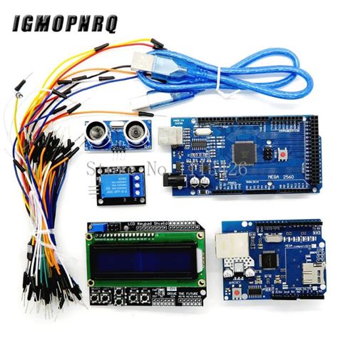 mega 2560 r3 for arduino kit hc sr04 breadboard cable relay