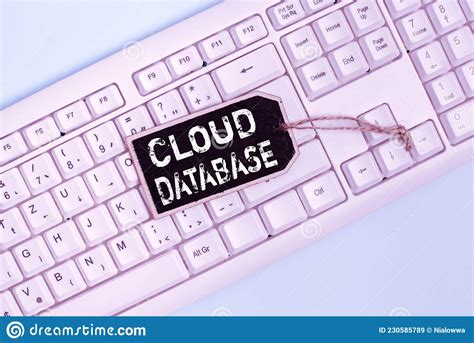 Text Sign Showing Cloud Database Word For Optimized Or Built For A