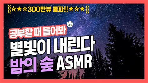 집중력 높이는 소리 밤의 숲 소리 효과음 백색소음 Asmr ★ 공신 강성태 Youtube
