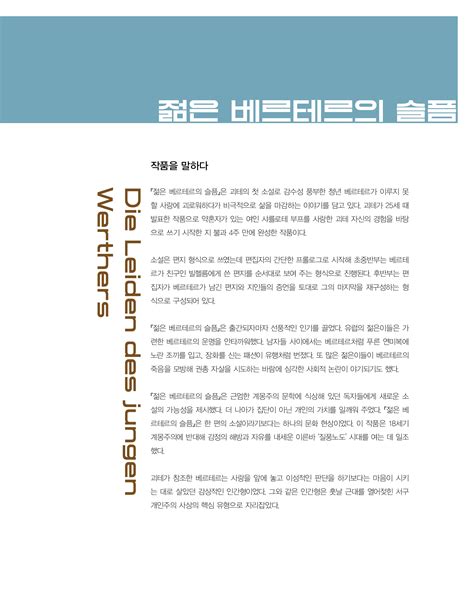 알라딘 미리보기 젊은 베르테르의 슬픔