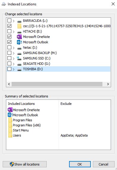Cant Add An Hdd To Indexed Locations Windows 10 Forums