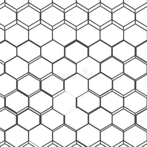 Hexagonal Pattern In Black And White Design Stock Illustration Illustration Of Monochrome
