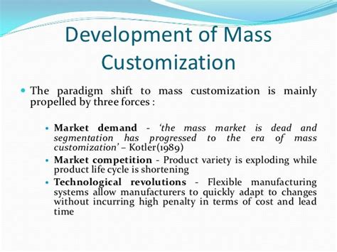 Mass Customization