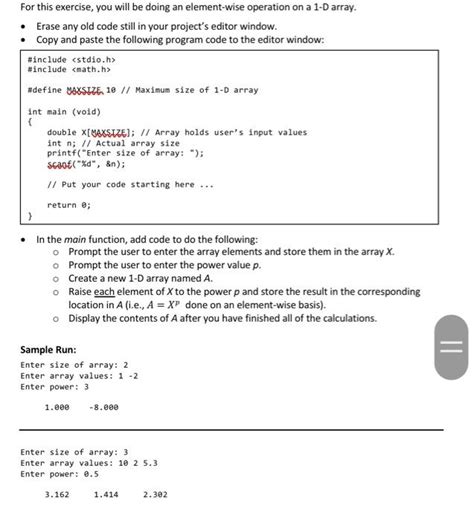 solved for this exercise you will be doing an element wise