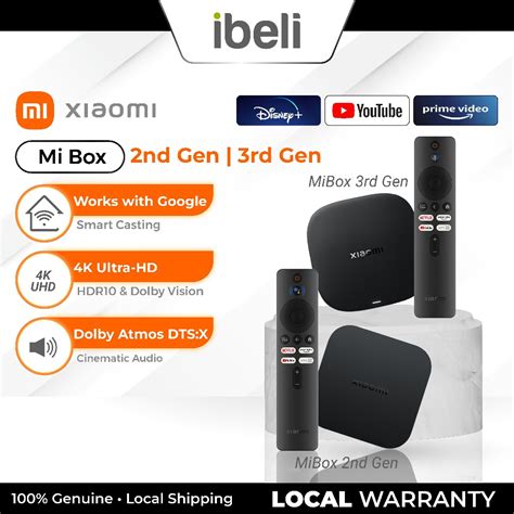Xiaomi Tv Box Stick 4k Ultra Hd 1080p Mibox S Gen 2 Gen 3 Quad