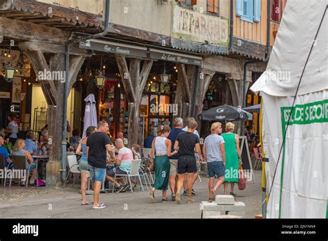 Mirepoix France Ausgut 3 2022 Old Framework Houses At Main Square