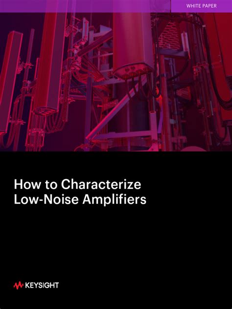 How To Characterize Low Noise Amplifiers Pdf Amplifier Radio Technology