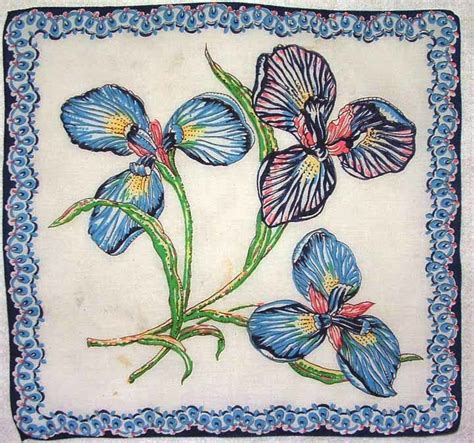 The Literate Quilter Springflowers Floral Handkerchiefs