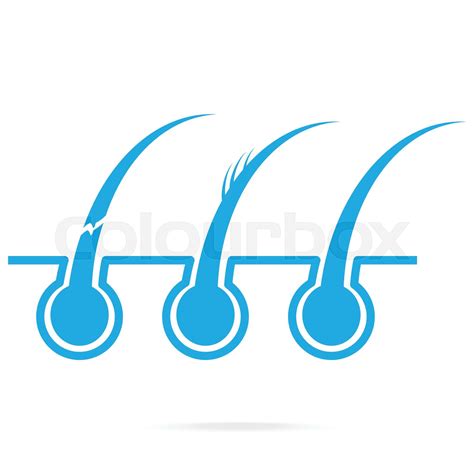 Hair Problem And Skin Blue Icon Scalp And Hair Care Stock Vector Colourbox