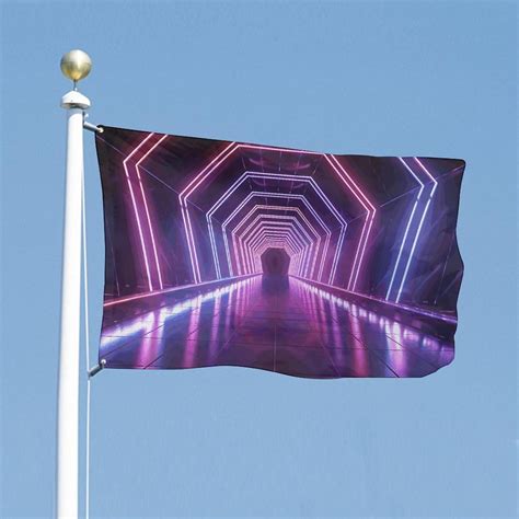 Flag 47x70 In Double Sided Yard Flags Neon Lights Tunnel Garden Flag