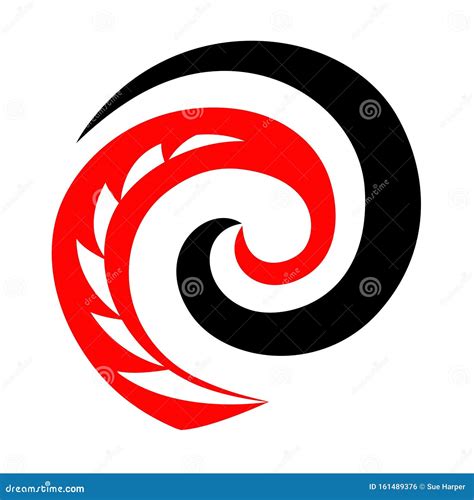 Maori Koru Design Elements Set Cartoon Vector 22713157
