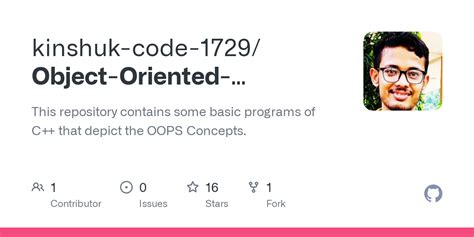 Github Kinshuk Code 1729object Oriented Programming And Methodology This Repository Contains