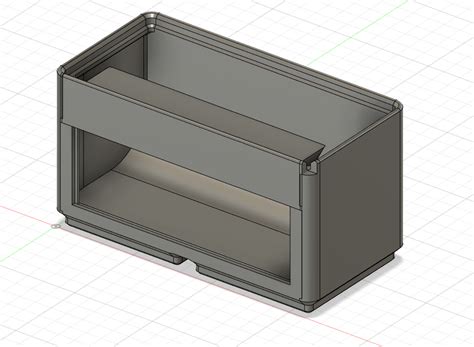 Gridfinity Divider Bin Window 1 Compartment No Tape By Kwak Download Free STL Model
