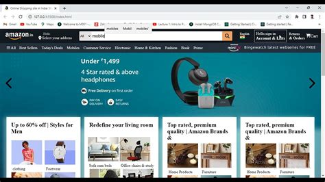 Amazon Clone Using Html Css And Javascript Youtube