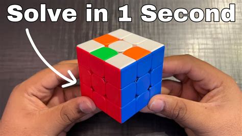 how to solve rubik s cube in just 1 second youtube