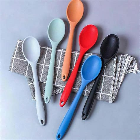 Silicone Mixing Spoons For Cooking And Baking Heat Resistant And