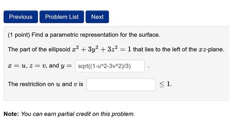 Solved Find A Parametric Representation For Tine Surface