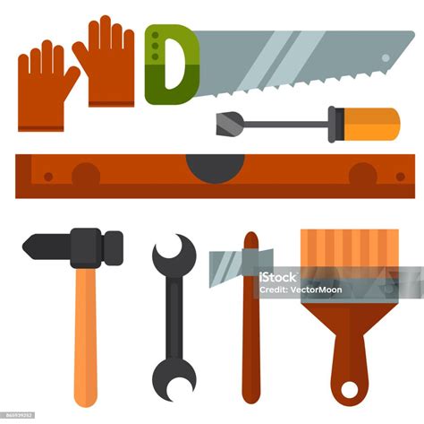 건설 도구 작업자 장비 하우스 리노베이션 핸디 벡터 일러스트 레이 션 Diy에 대한 스톡 벡터 아트 및 기타 이미지 Diy 개선 건설 산업 Istock