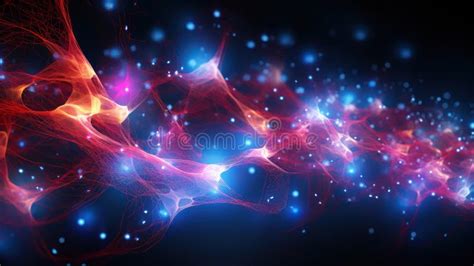 Electricity In A Three Dimensional Neuronal Net Stock Image Image Of