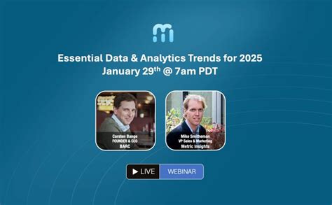 Dataanalytics Businessintelligence Bi Datastrategy Webinar Metric Insights Inc