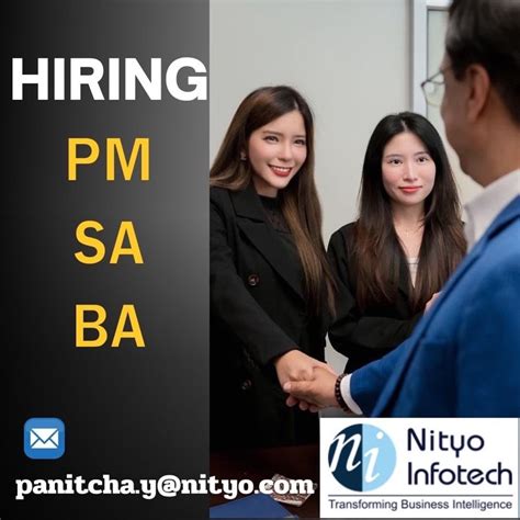 Panitcha Y On Linkedin Were Hiring Pm 4 Position Sa 8 Position Ba 4
