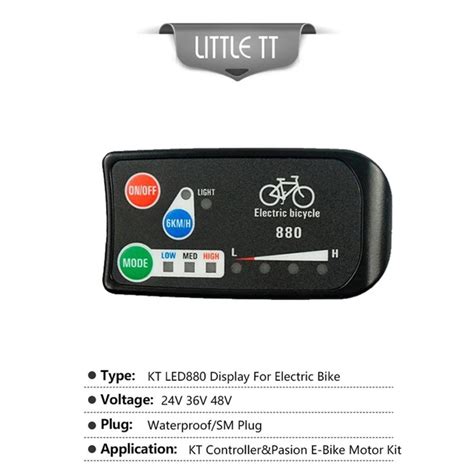 1 Panneau De Commande Cran Noir 36v 48v Kt Led 880 Vlo Lectrique Pice Eur 21 43