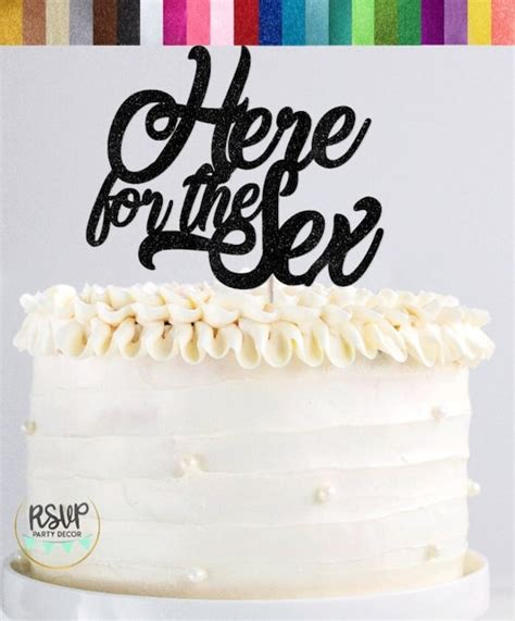 Here For The Sex Cake Topper Funny Gender Reveal Cake Topper Gender