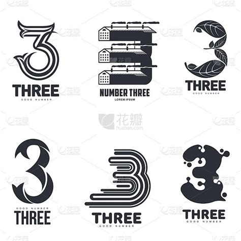 矢量插图的第三个模板素材 花瓣网