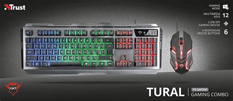 Trust Gxt 845 Tural Gaming Keyboard Mouse Combo Black Veli Store