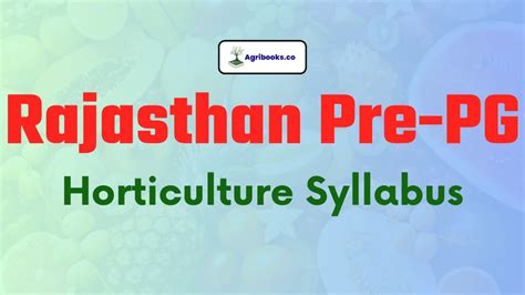 Icar Jrf Syllabus Agri Business Management Agri Books