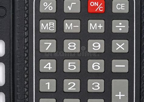 Focus On Calculator Buttons Showing Numbers And Functions For Basic