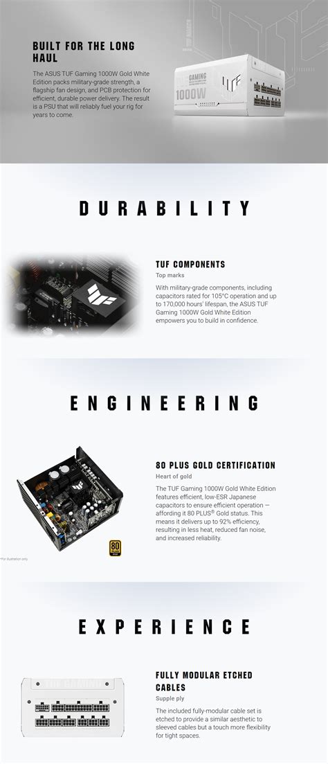 Asus Tuf Gaming W Gold Power Supply White Tuf Gaming G White Msy Com Au