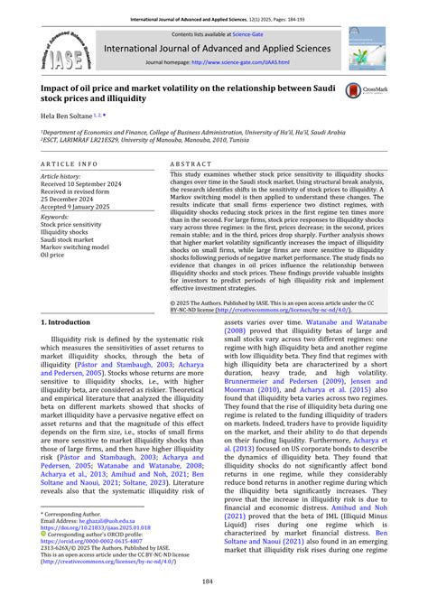Pdf Impact Of Oil Price And Market Volatility On The Relationship Between Saudi Stock Prices