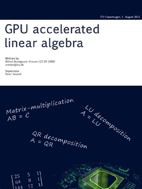 Gpu Accelerated Linear Algebra Pdf Thread Computing Graphics Processing Unit