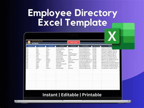 Employee Directory Excel Template Excel For Hr Digital Address Book Employee Contact List
