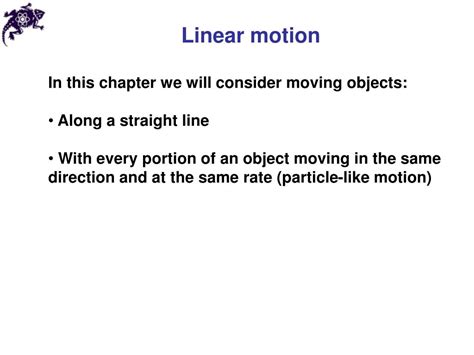 ppt chapter 2 motion along a straight line powerpoint presentation