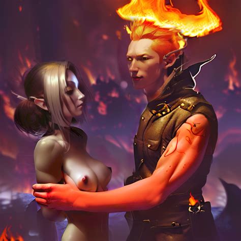 Rule 34 Ai Generated Anything Diffusion Elf Female Fire Genasi Flame